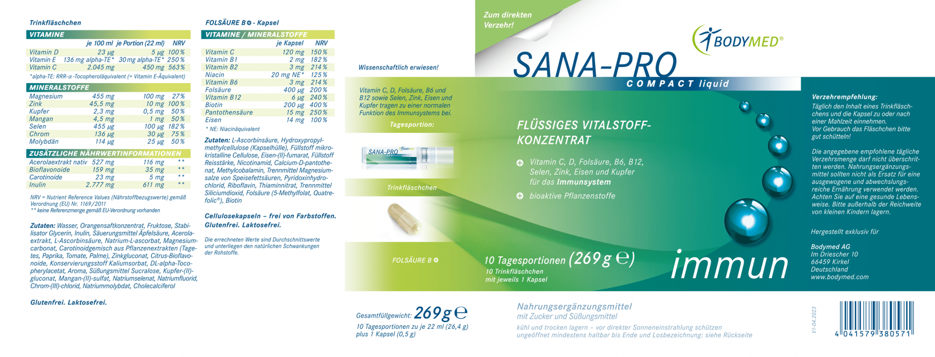 SANA-PRO COMPACT liquid immun | B-12050511